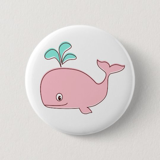 Pink Whale Button | Zazzle.ca