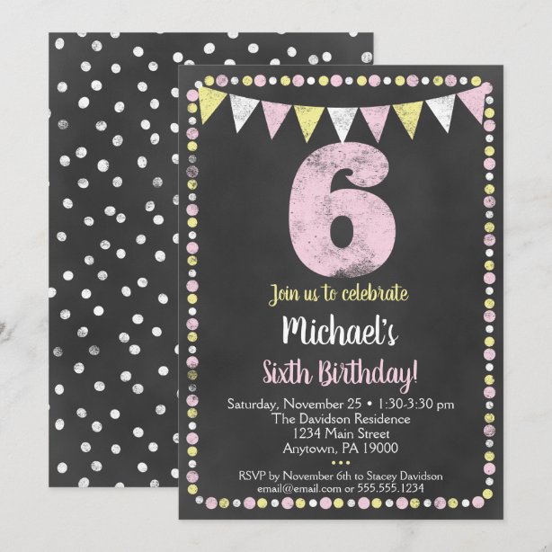 6th Birthday Invitations | Zazzle CA
