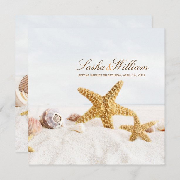 Seashell Wedding Invitations & Announcements | Zazzle CA