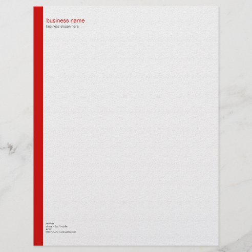 Red Letterhead | Zazzle CA