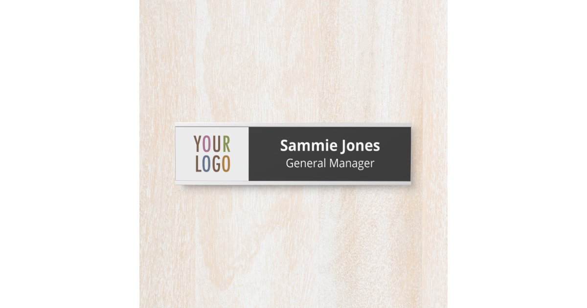 Plaque interchangeable de nom de porte de bureau a | Zazzle.ca