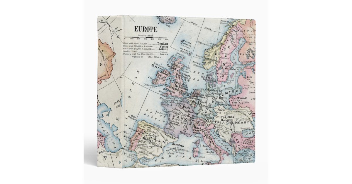 Political Map of Europe (1916) Binder | Zazzle