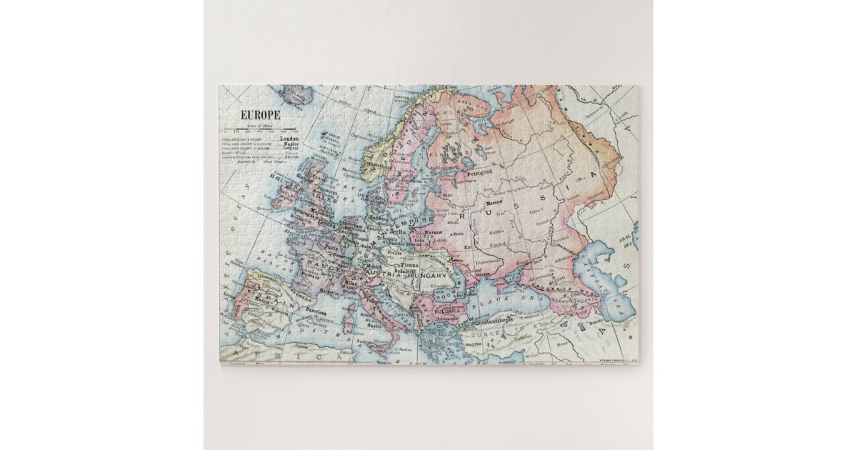 Political Map of Europe (1916) Jigsaw Puzzle | Zazzle