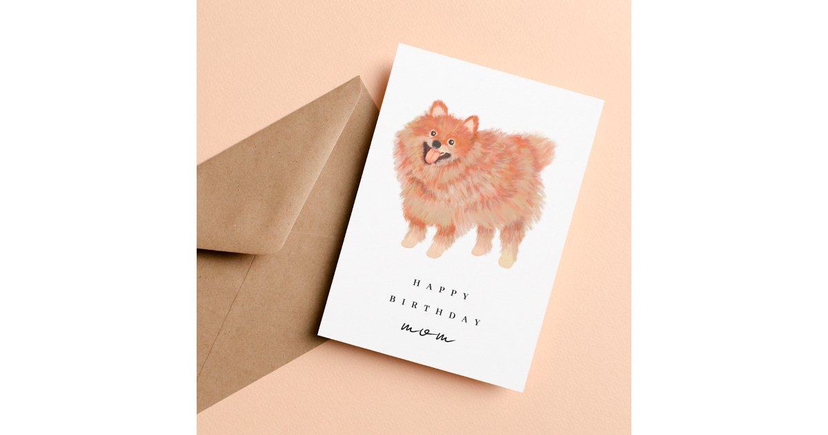 Pomeranian Birthday Card | Zazzle
