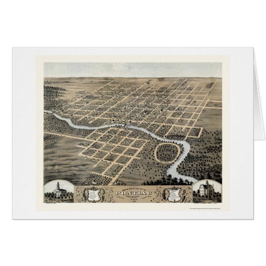 Pontiac, IL Panoramic Map - 1869 | Zazzle.ca