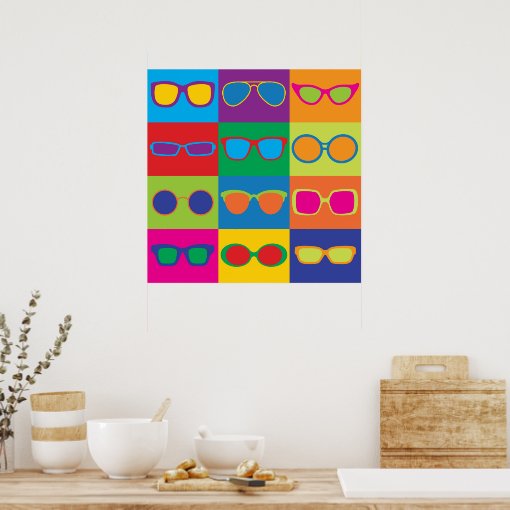 Pop Art Eyeglasses Poster | Zazzle