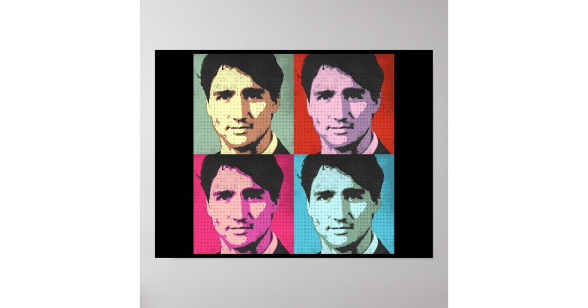 Pop Art Justin Trudeau - Full Size -.png Poster | Zazzle