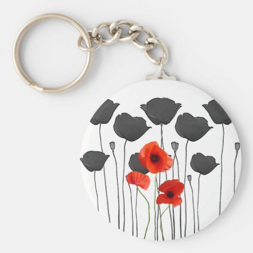 Poppy Keychains & Key Rings | Zazzle CA