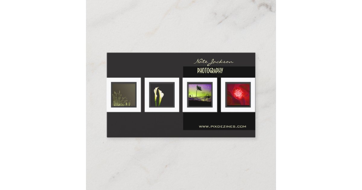 Portfolio business cards photos template | Zazzle
