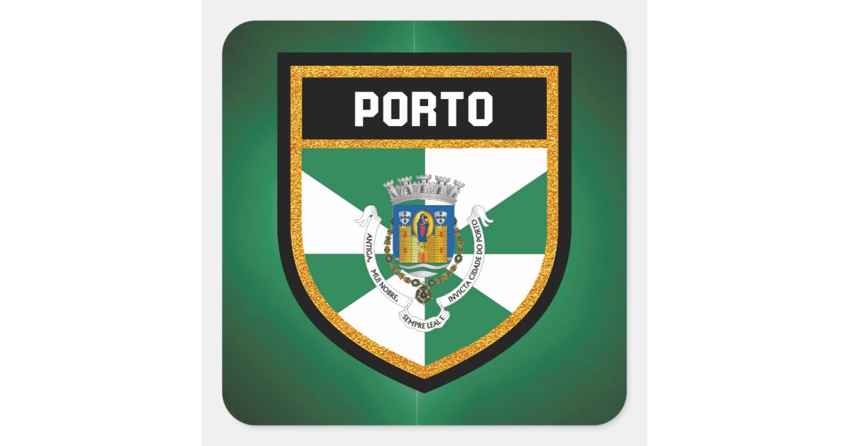 Porto Flag Square Sticker | Zazzle