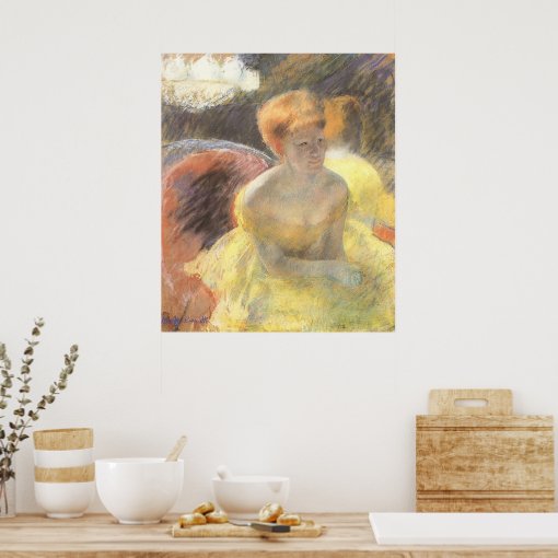 Portrait of Lydia at the Opera by Mary Cassatt Poster | Zazzle