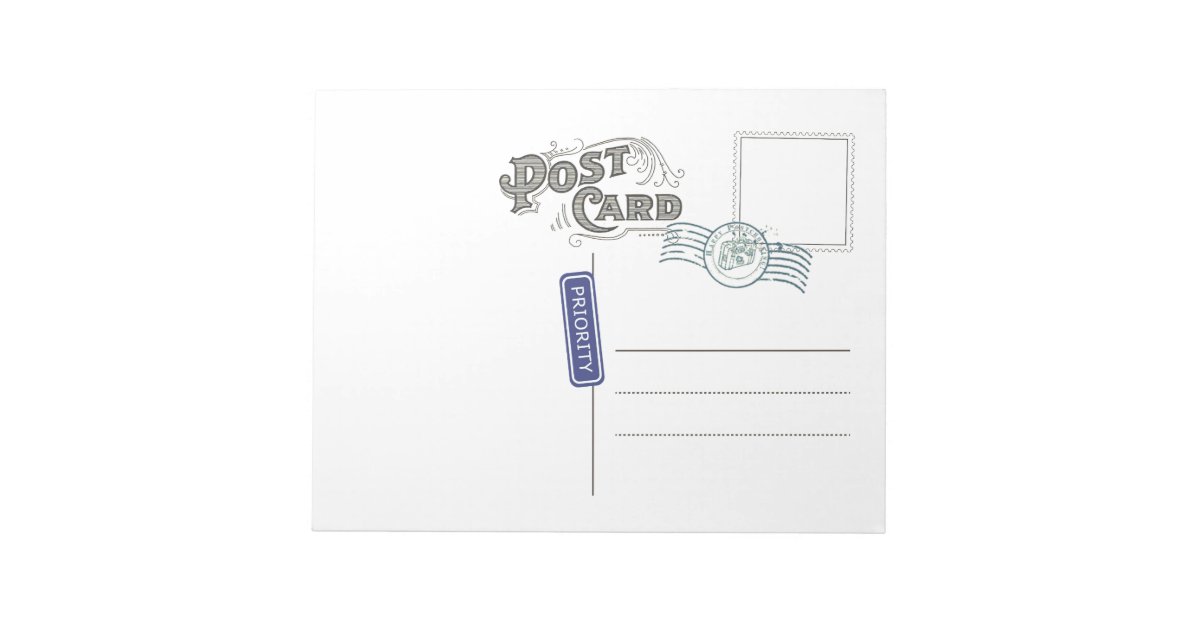 Postcard Backside Notepad | Zazzle