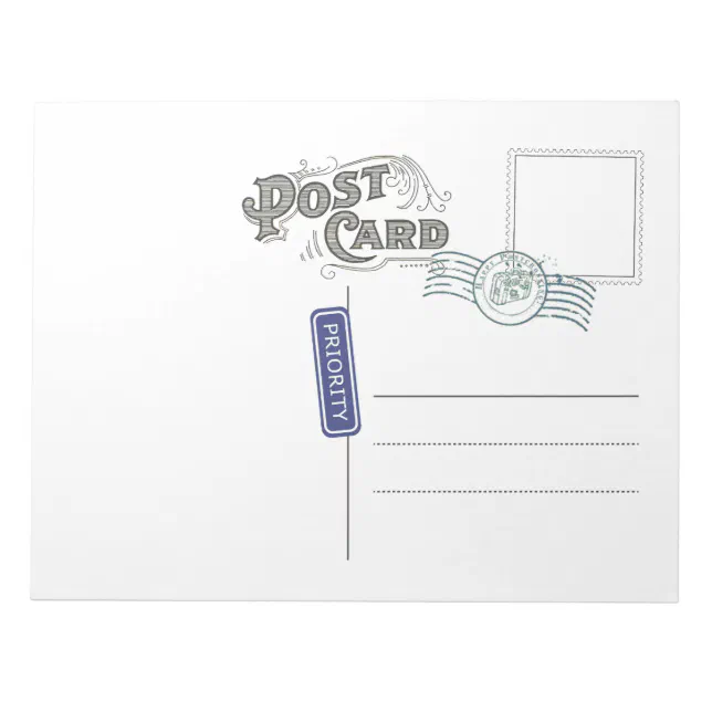 Postcard Backside Notepad | Zazzle