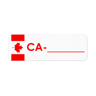 Postcrossing ID Label Canada "Flag Style"