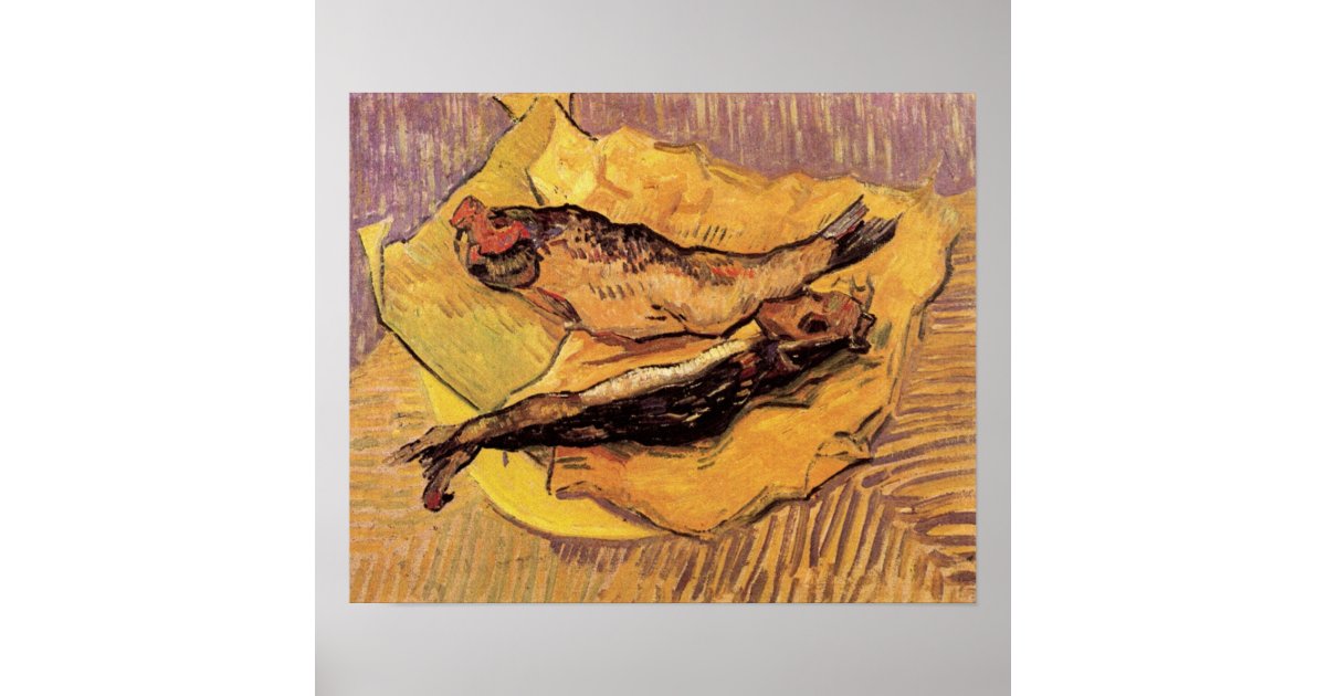Poster Bloaters (Poissons) par Vincent Van Gogh | Zazzle.ca