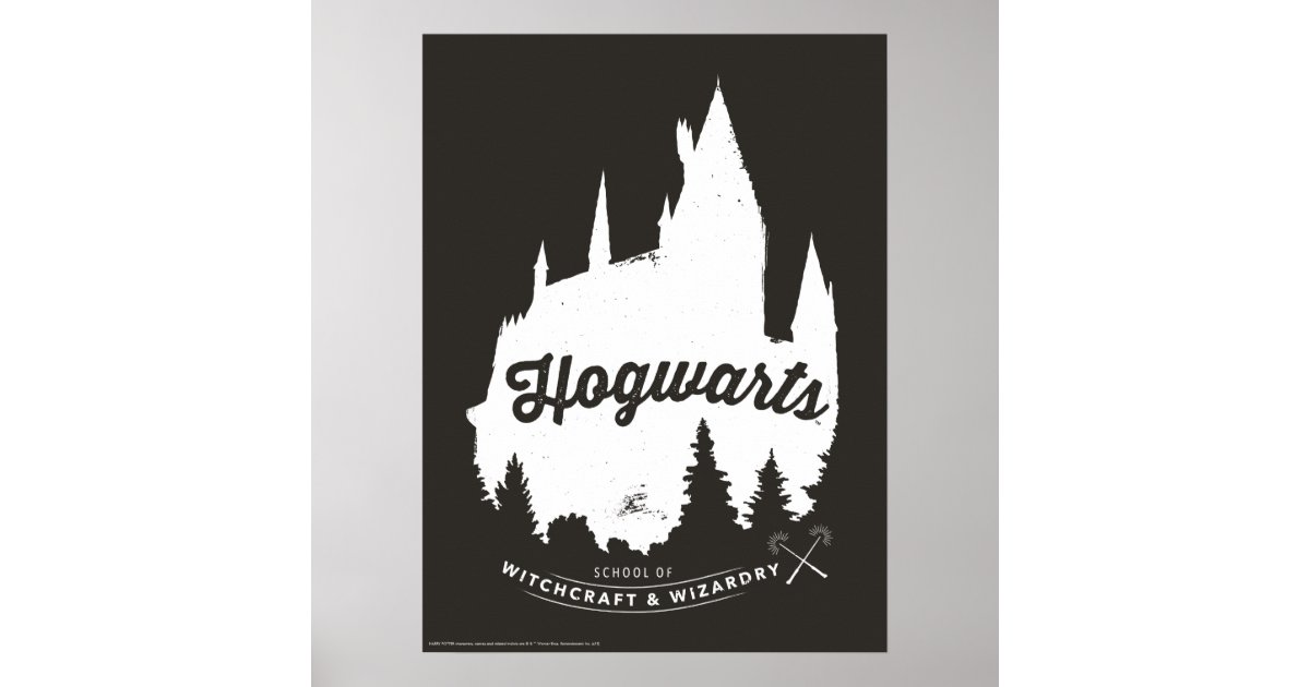 Poster Harry Potter | HOGWARTS™ Castle Typographie | Zazzle.ca