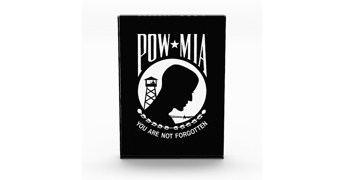 POW MIA Flag: Missing Soldiers of Vietnam War, WW2 Photo Block | Zazzle