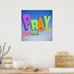 PRAY ACRONYM - PRAY REPENT ASK YIELD POSTER | Zazzle