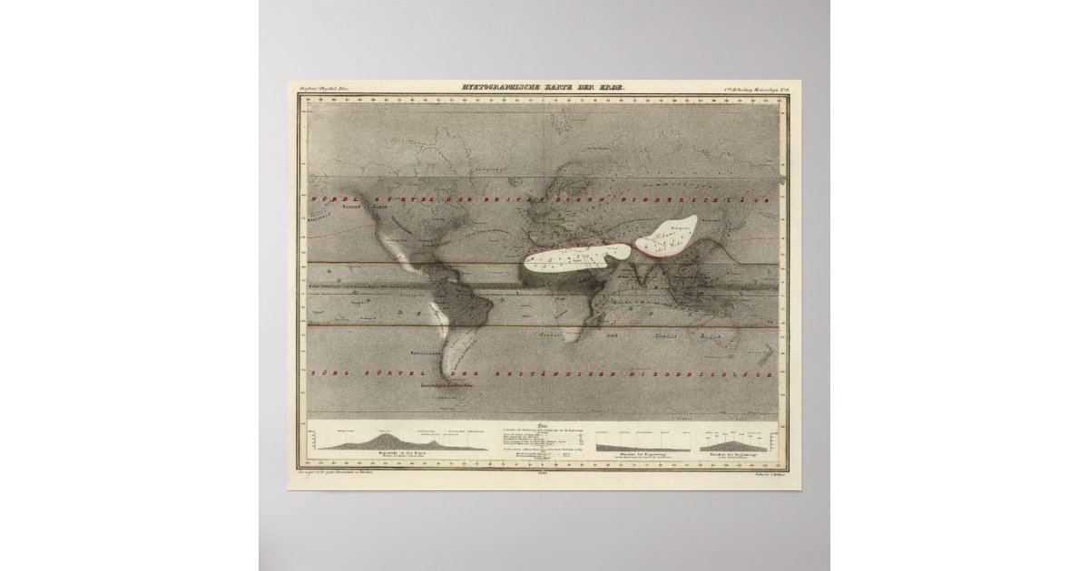 Precipitation World Map Poster | Zazzle