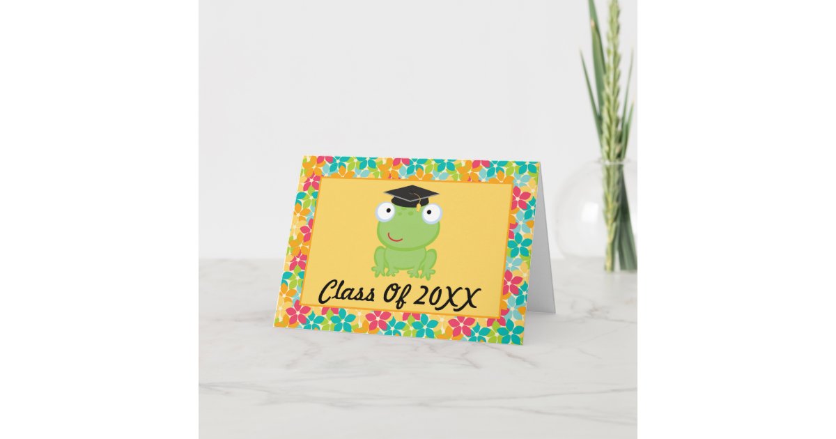 Preschool or Kindergarten Frog Graduation Card | Zazzle