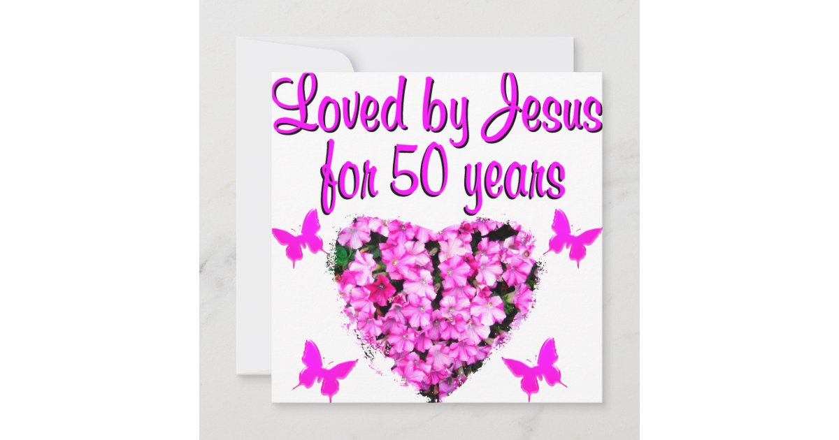 PRETTY 50TH BIRTHDAY CARD | Zazzle
