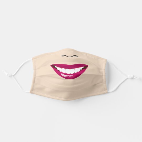 PRETTY FAKE FACE SMILE LADY MASK | Zazzle.ca