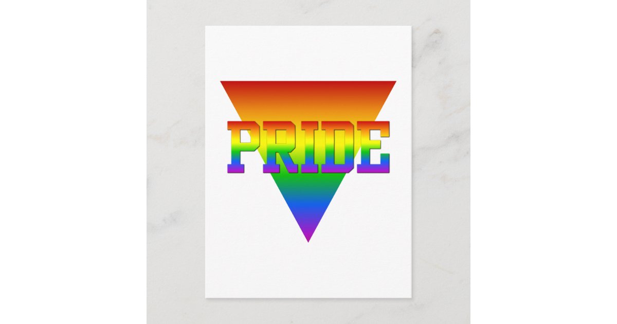 Pride Triangle postcard, customize Postcard | Zazzle
