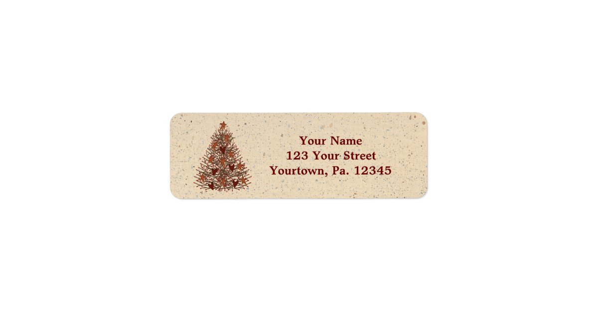 Primitive Tree Address Label | Zazzle
