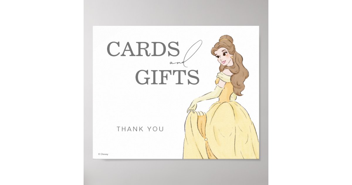 Princess Belle | Cards and Gifts Baby Shower Poster | Zazzle