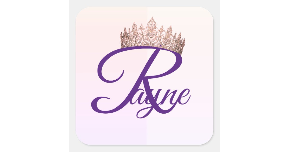 Princess Letter R Square Sticker | Zazzle