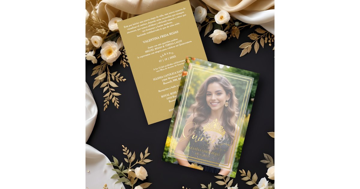 Princess Tiara Exquisite Overlay Vellum Effect XV | Zazzle