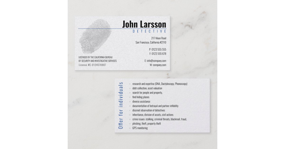 Private Investigator | Detective Business Card | Zazzle