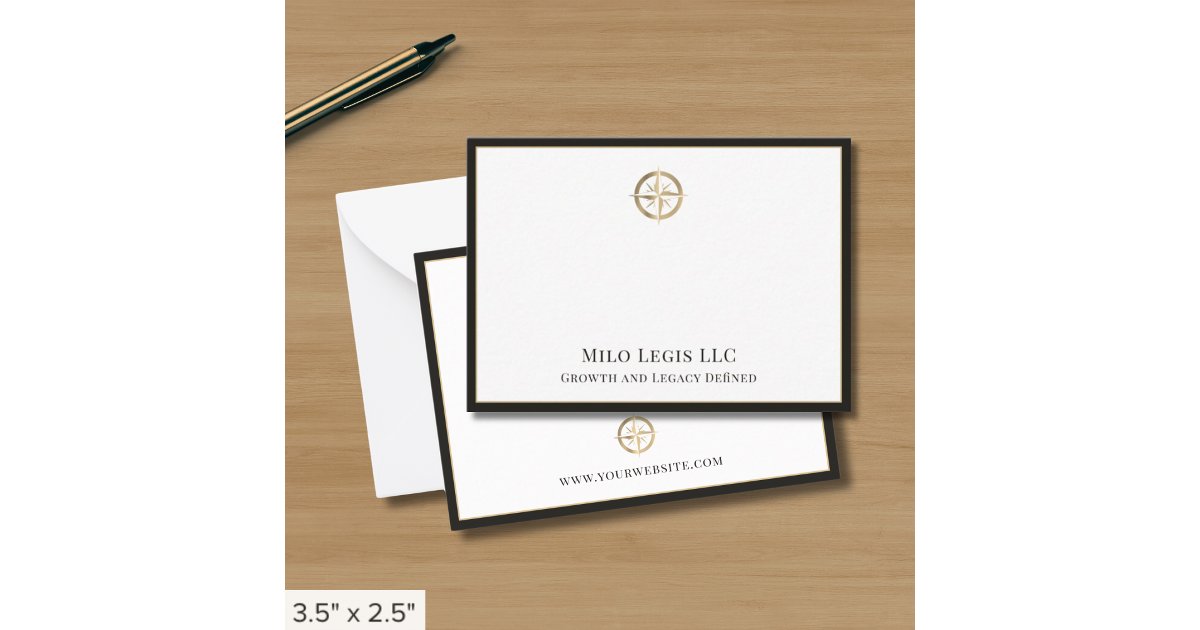 Professional Corporate Note Cards | Zazzle