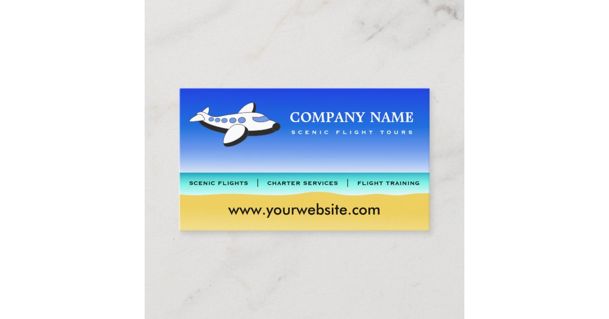 Professional Pilot Scenic Flights Business Cards | Zazzle