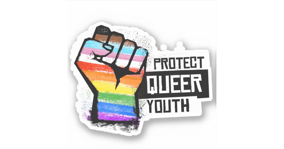 Protect Queer Youth - Progress Pride Fist | Zazzle
