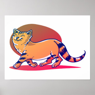 Funny Cartoon Cat Posters, Prints & Poster Printing | Zazzle CA