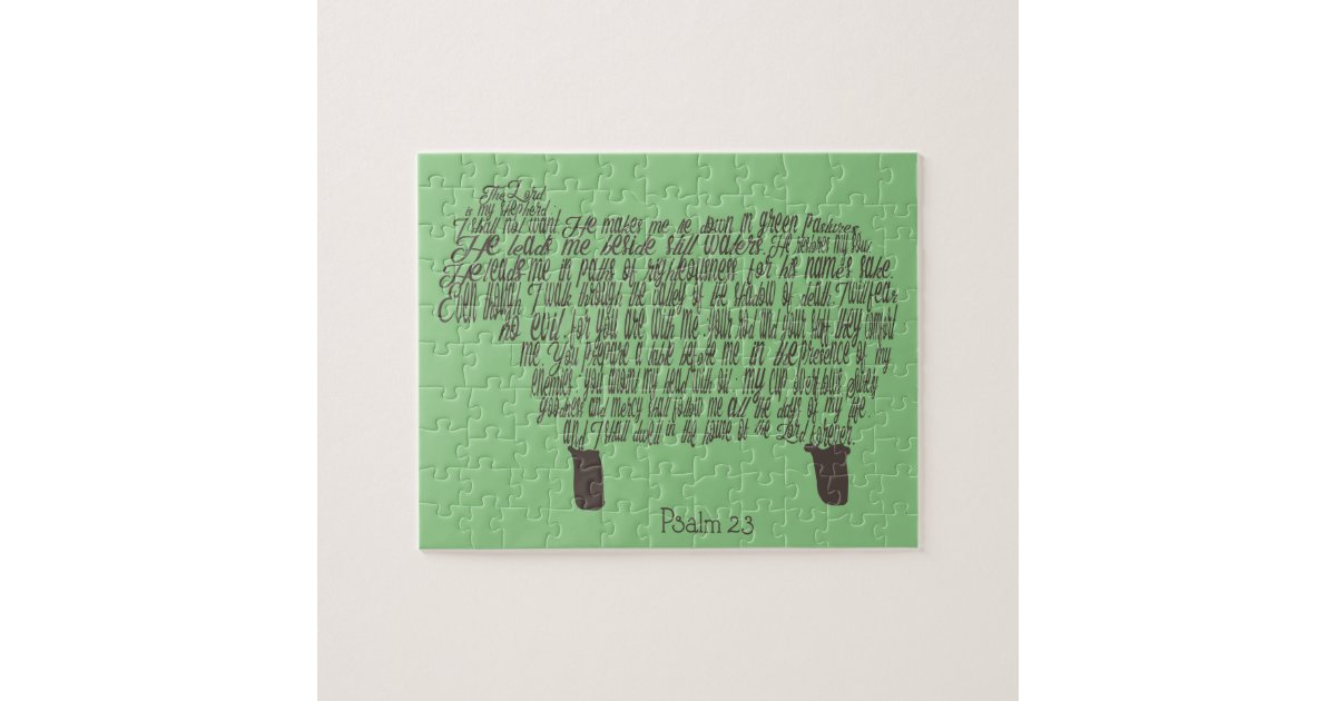Psalm 23 Bible Verse Jigsaw Puzzle | Zazzle