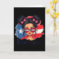 Puerto Rico Hispanic Heritage Messy Bun Puerto Ric Card | Zazzle