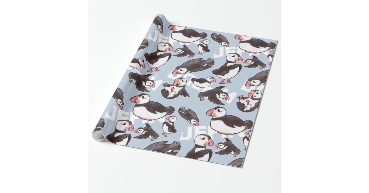 Puffin Wrapping Paper | Zazzle