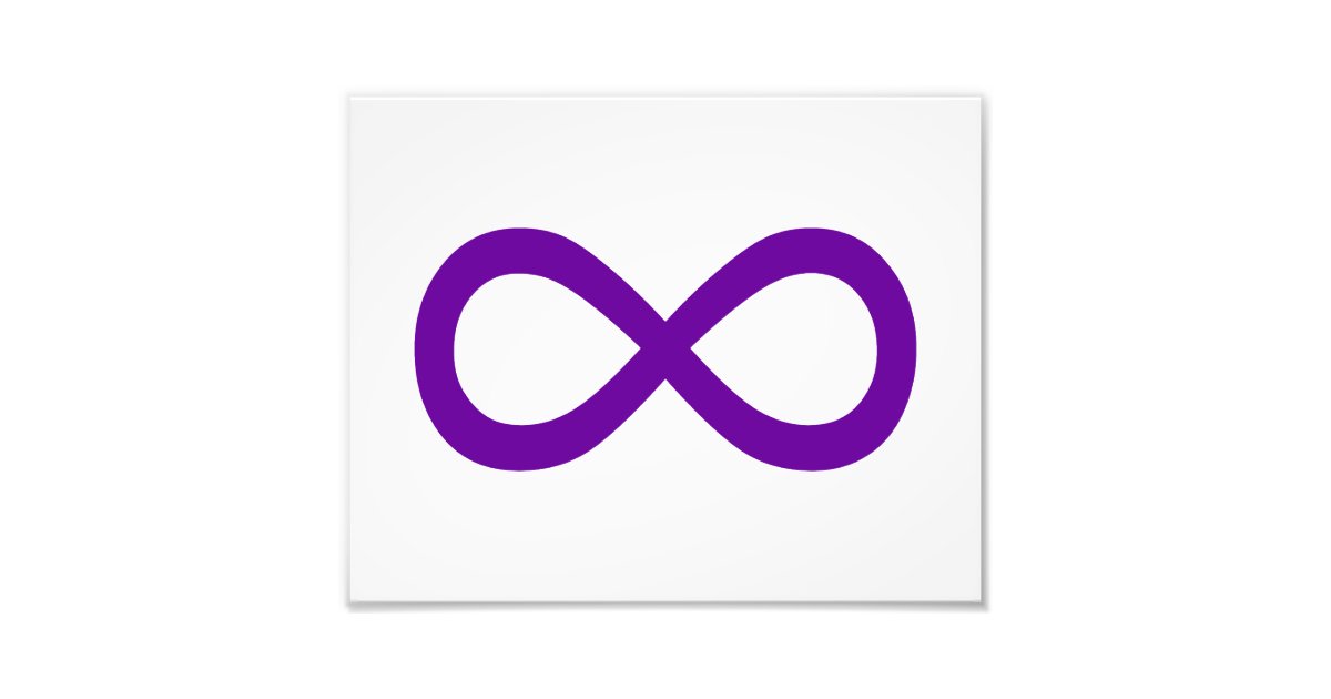 Purple Infinity Symbol Photo Print | Zazzle