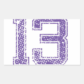 Number 13 Stickers, Number 13 Custom Sticker Designs