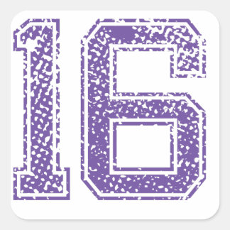 Number Sixteen Stickers, Number Sixteen Custom Sticker Designs