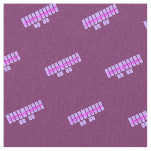Purple Stenographer Steno Machine Keys Fabric | Zazzle