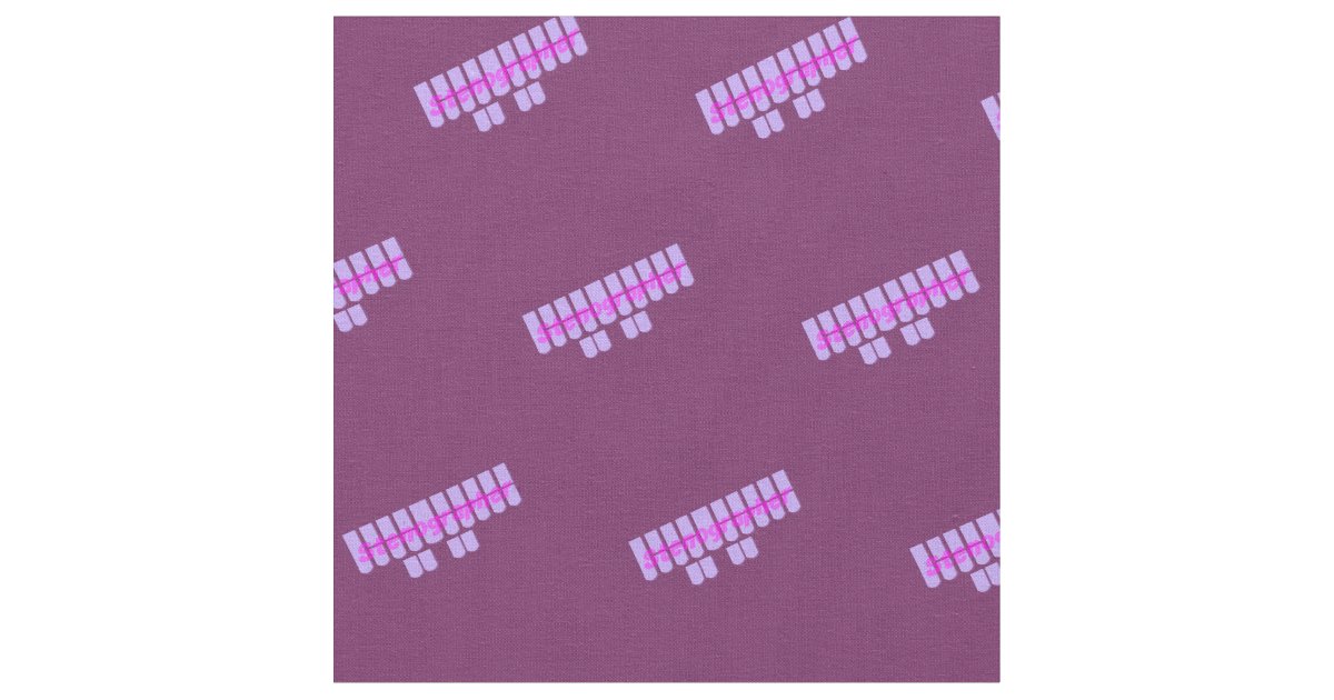 Purple Stenographer Steno Machine Keys Fabric | Zazzle