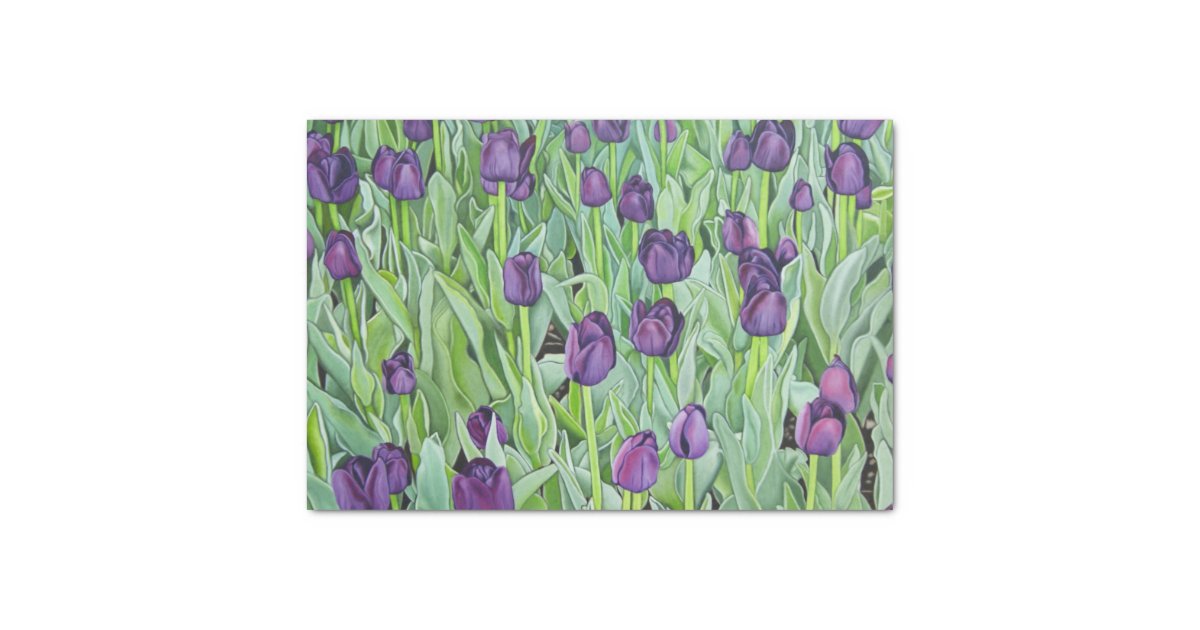 Purple Tulips Tissue Paper | Zazzle