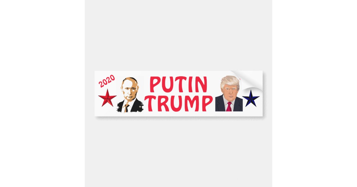 Putin Trump 2020 Election Bumper Sticker | Zazzle