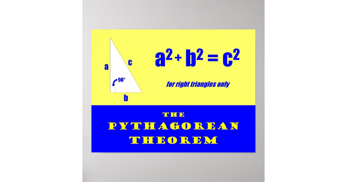 Pythagorean Theorem Poster | Zazzle