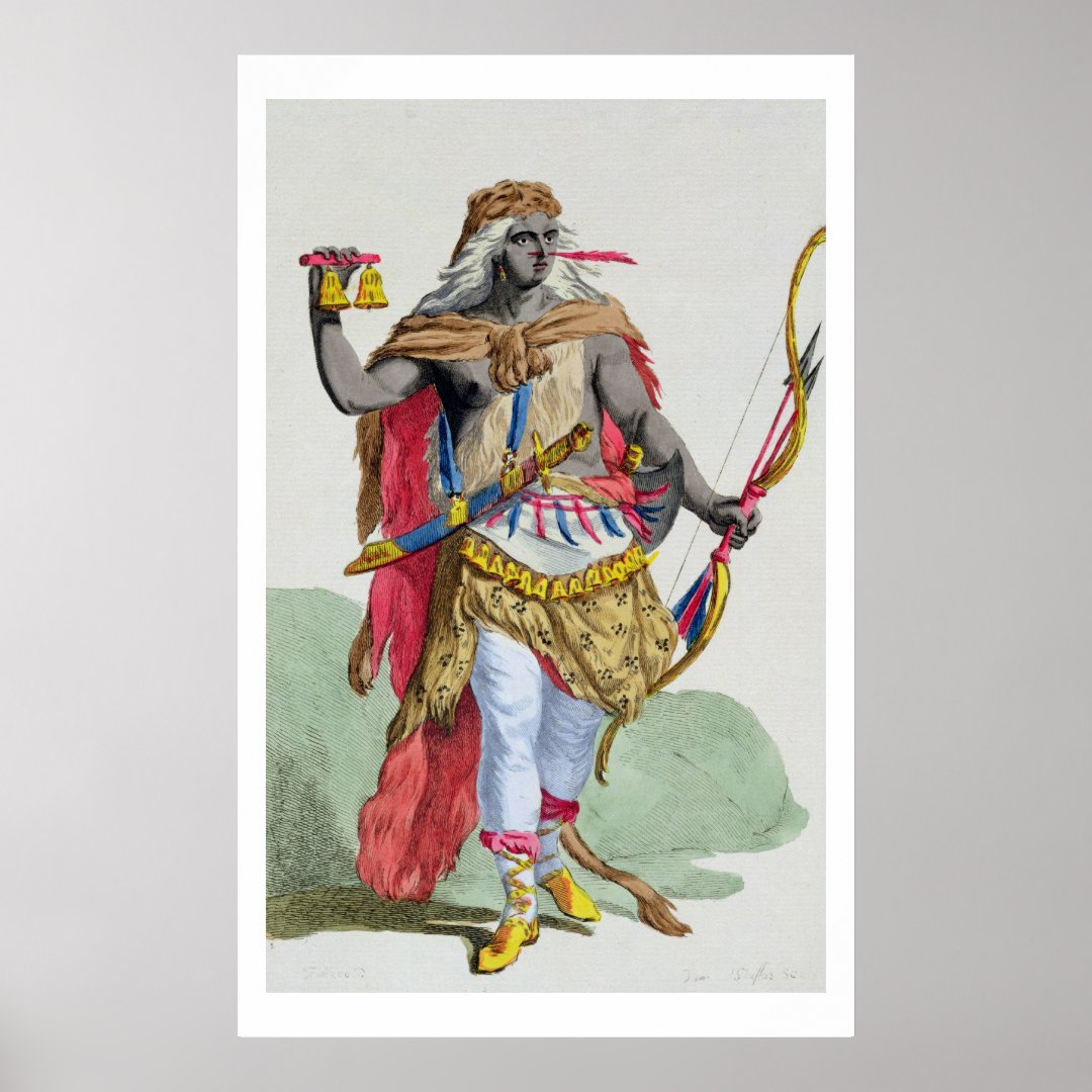 Queen Anna Nzinga (1583-1663), from 'Receuil des E Poster | Zazzle