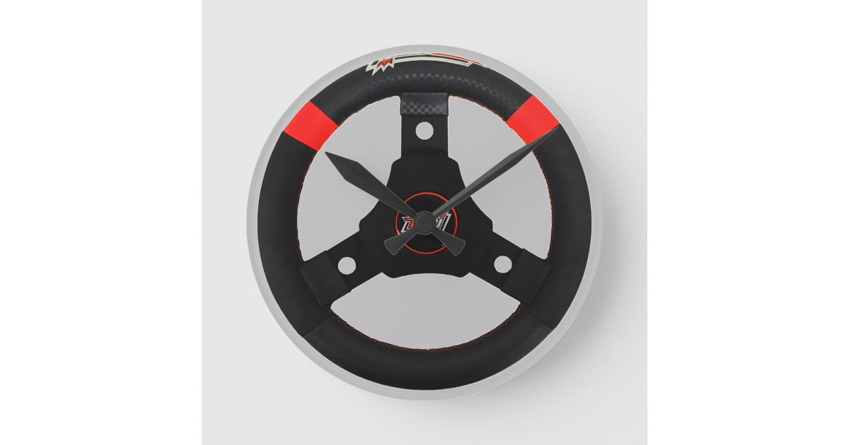 Racing Car Steering Wheel Gran Turismo Movie GT7 Round Clock | Zazzle