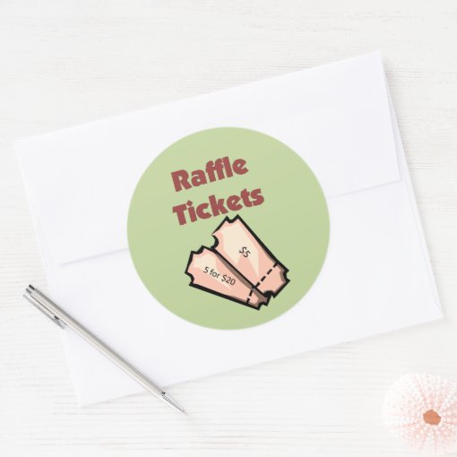 Raffle Ticket Stickers | Zazzle